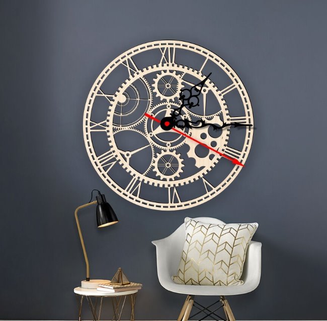 Gear wall clock - Download free Vector files